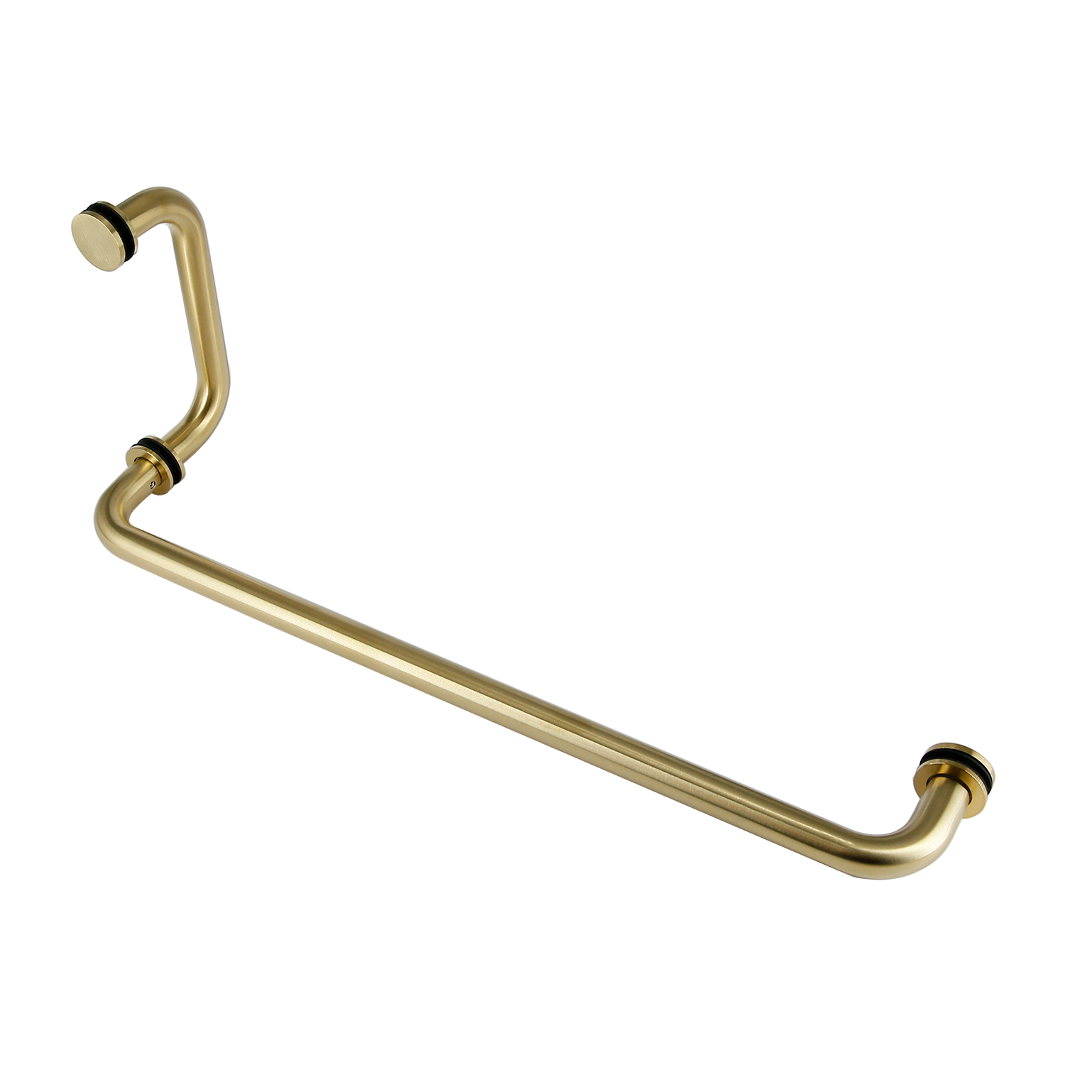HBM8X18SS: Stainless Steel Round Tubing Corner Pull Handle/Towel Bar C